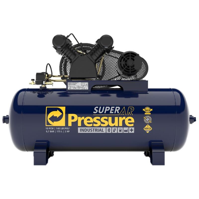 Compressor Pressure Super Ar 10 175 Litros 140 Libras 2 cv Trifásico