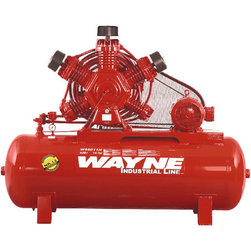 Compressor Wayne W 96011-H 425 Litros 175 Libras 15 cv Trifásico IP21