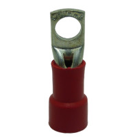 Terminal Compressão Tipo olhal 10 MM Simples C/ Capa Plástica Vermelho ...